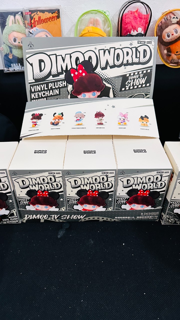 Popmart DIMOO WORLD × DISNEY Series-Vinyl Plush Keychain Blind Box 100% ...